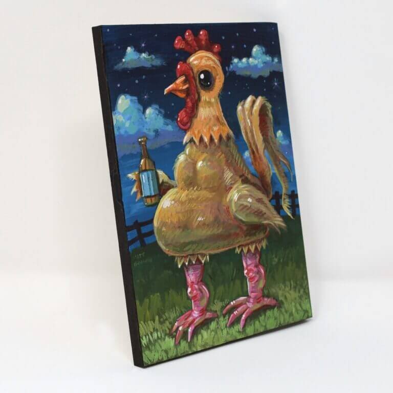 Rooster With Beer – Matt Godwin Art & Design LLC